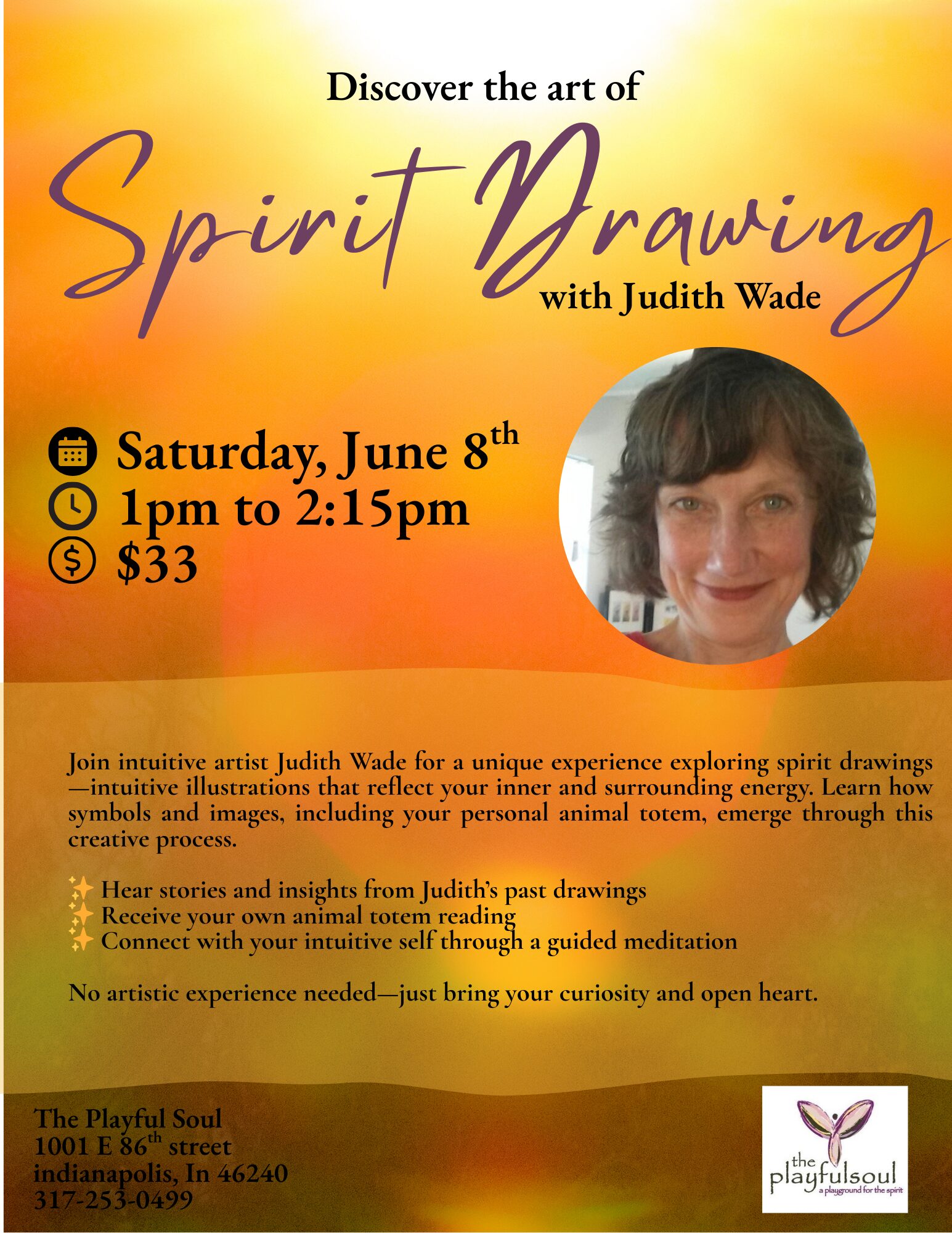 Spirit Drawing with Judith Wade - Community Calendar of Holistic Happenings